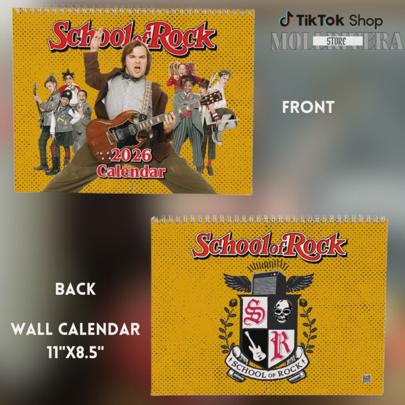 A Year Of School Of Rock 2026 Calendar - Movie Merch - Western Meowdy